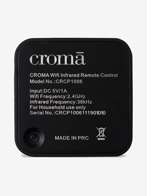 Buy Croma CRCP1006 Smart Wi-Fi Infrared Remote Control (Black) Online ...