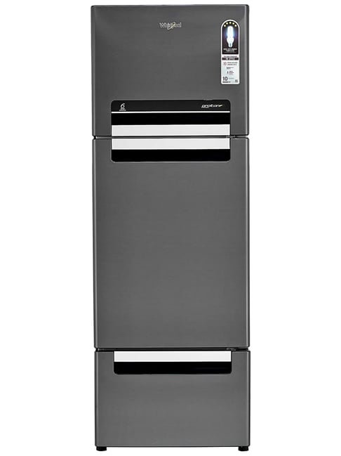 Whirlpool 300L Frost Free Triple Door Refrigerator (Steel Onyx, FP 313D ...
