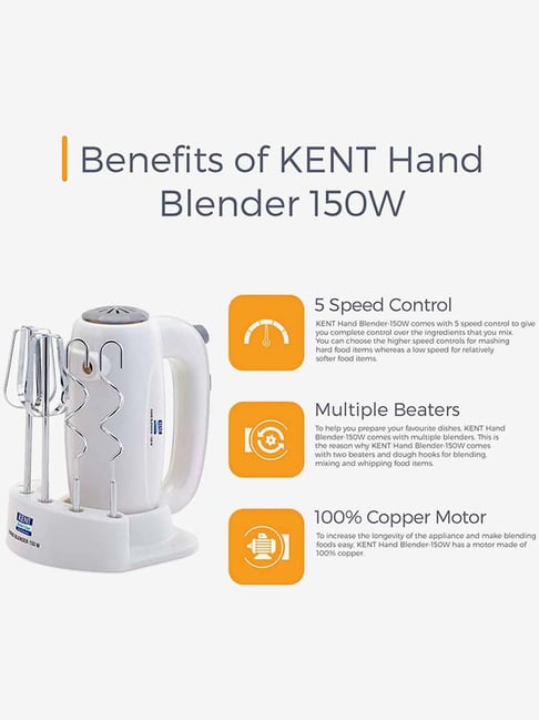 Buy Kent 16050 150W Hand Blender (White) Online at Best Prices | Tata CLiQ