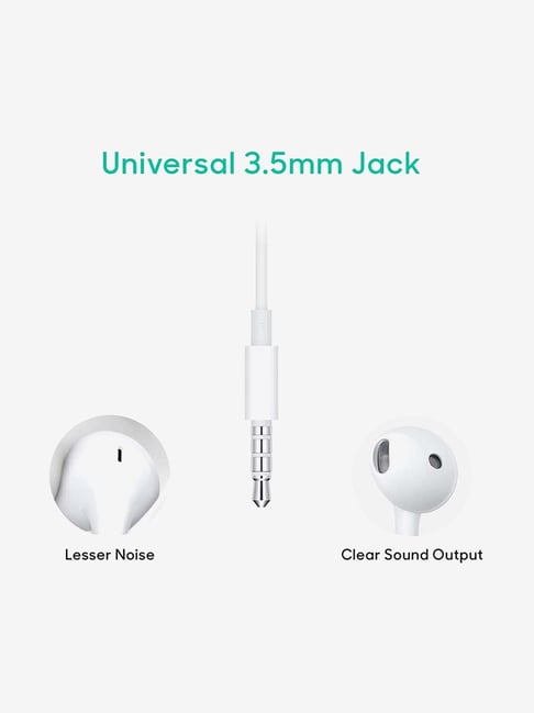 Buy Oppo MH319 Wired Earphone with Microphone (White) Online At Best ...