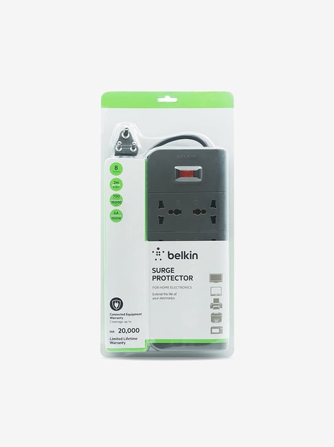 Buy Belkin Essential Socket Surge Protector Universal Socket (Grey ...