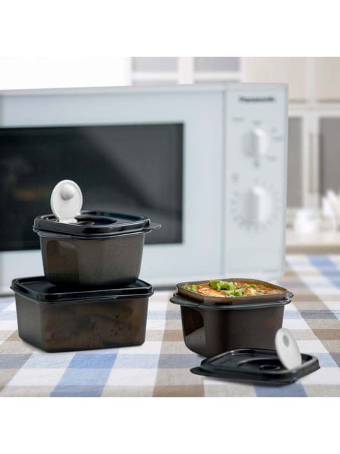 Buy Tupperware Urban Black Lunch Set with Carry Bag at Best Price ...