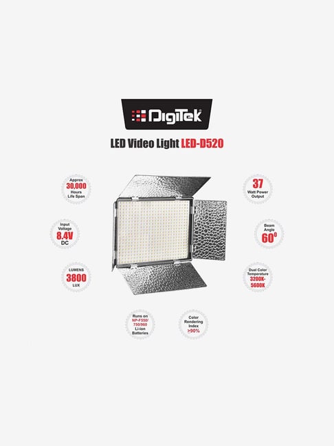 Buy Digitek LED-D520 Professional LED Video Light with Battery and ...