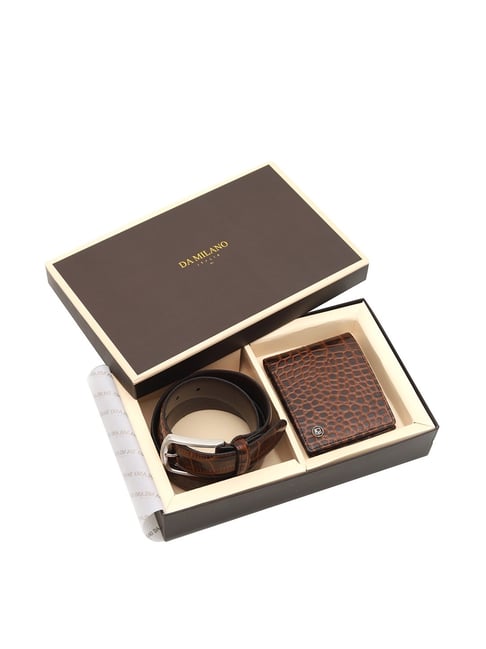 Buy Da Milano Leathers Brown Leather Waist Belt with Wallet for Men ...