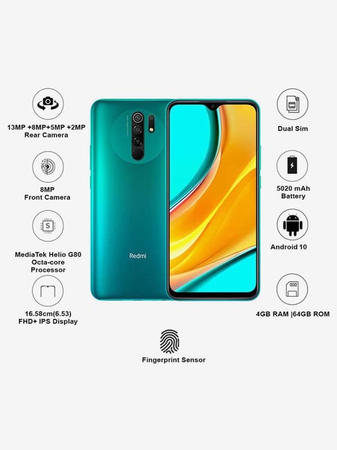 Xiaomi Redmi 9 Prime 64 GB (Mint Green) 4 GB RAM, Dual SIM 4G from ...