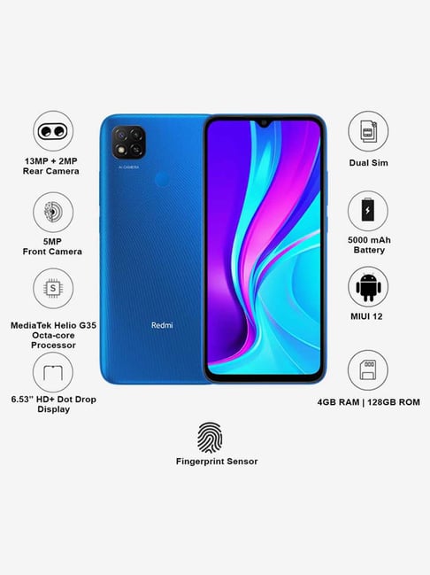 Buy Xiaomi Redmi 9 128 GB (Sky Blue) 4 GB RAM, Dual SIM 4G Online At ...