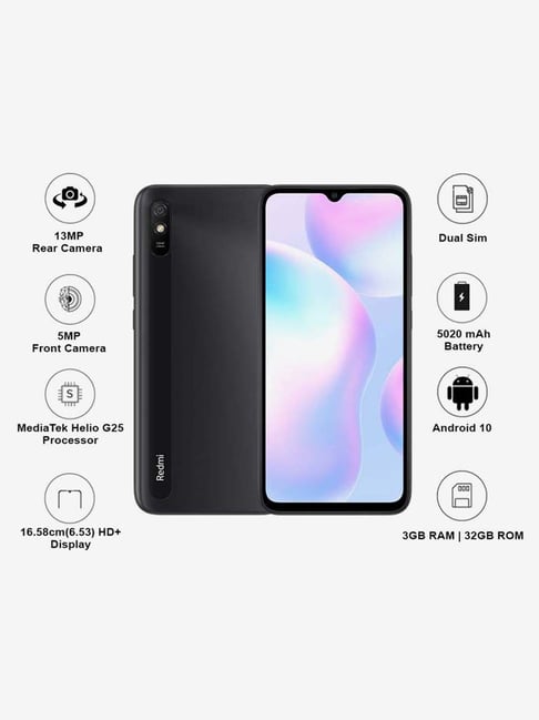 Buy Xiaomi Redmi 9A 32 GB (Midnight Black) 3 GB RAM, Dual SIM 4G Online ...