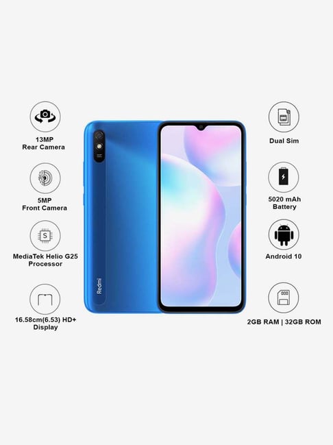 Buy Xiaomi Redmi 9A 32 GB (Sea Blue) 2 GB RAM, Dual SIM 4G Online at ...