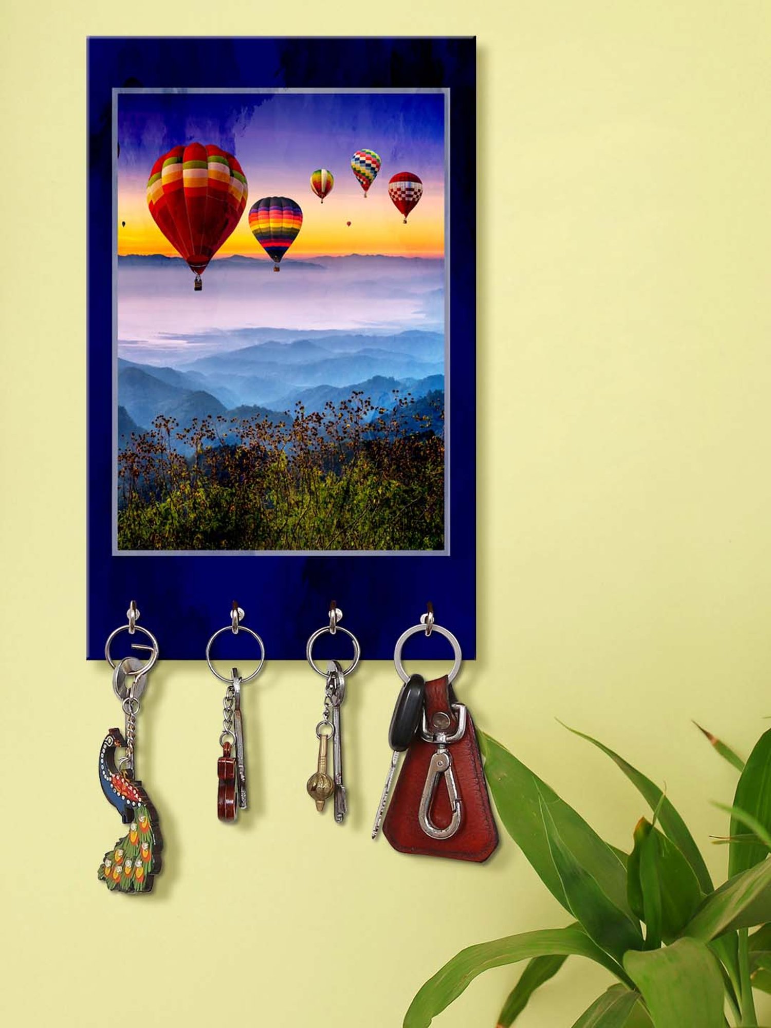 999Store Multicolour MDF Key Holder - Set of 1
