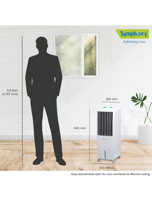 Buy Symphony Diet 12T 12L Personal Tower Air Cooler (White) Online at ...