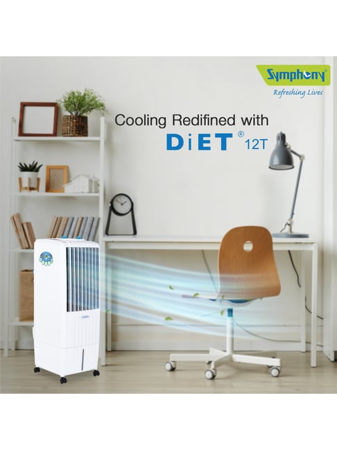 Buy Symphony Diet 12T 12L Personal Tower Air Cooler (White) Online at ...