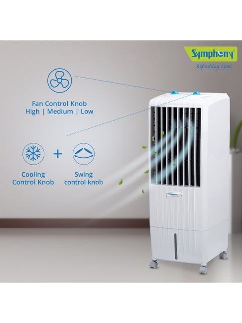 Buy Symphony Diet 12T 12L Personal Tower Air Cooler (White) Online at ...