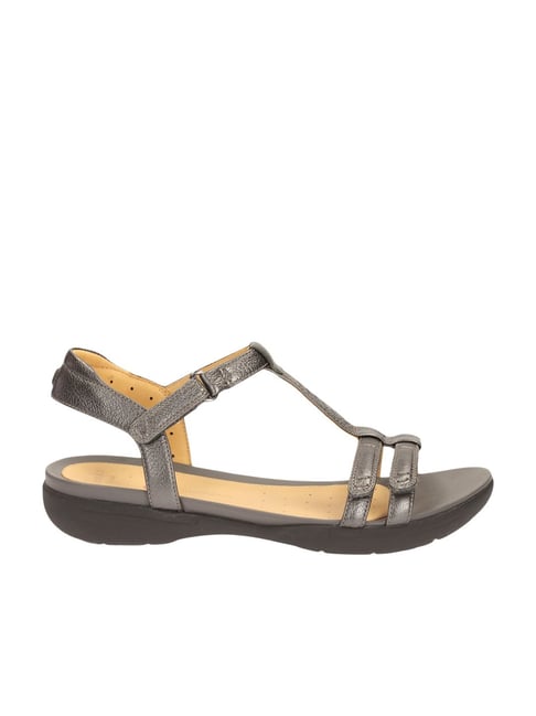 Buy Clarks Un Vaze Pewter T Strap Sandals for Women at Best Price Tata CLiQ