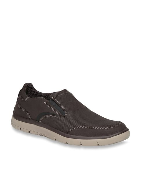 Buy Clarks Tunsil Step Dark Brown Slip Ons for Men at Best Price Tata CLiQ