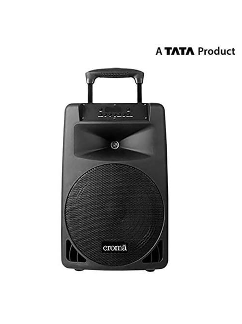 Buy Croma 240 Watts Trolley Karaoke Bluetooth Party Speaker with 2 ...