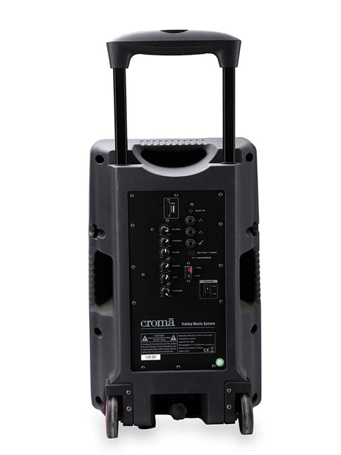 Buy Croma 240 Watts Trolley Karaoke Bluetooth Party Speaker with 2 ...