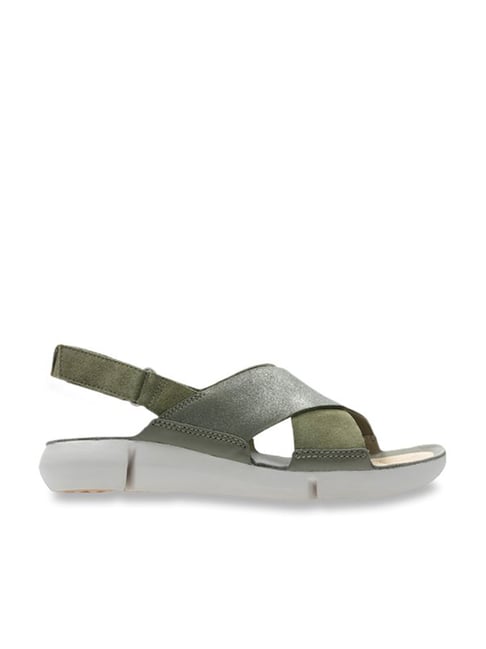 Buy Clarks Tri Chloe Olive Back Strap Sandals for Women at Best Price Tata CLiQ