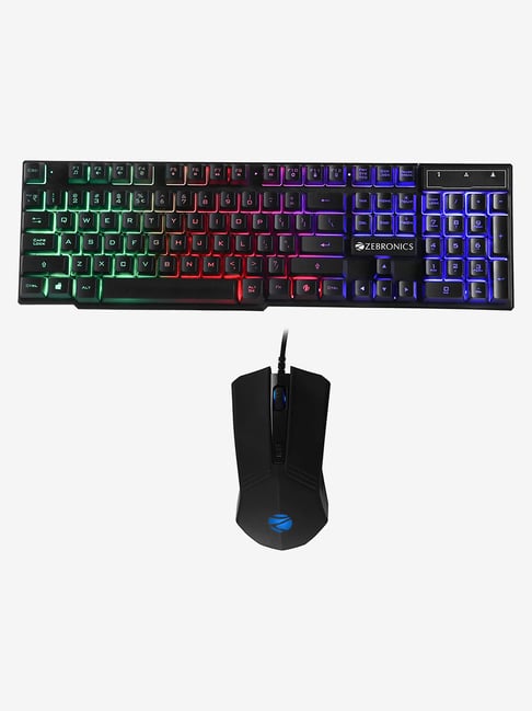 Zebronics Zeb-Fighter Wired RGB Gaming Keyboard and Mouse Combo (Black ...