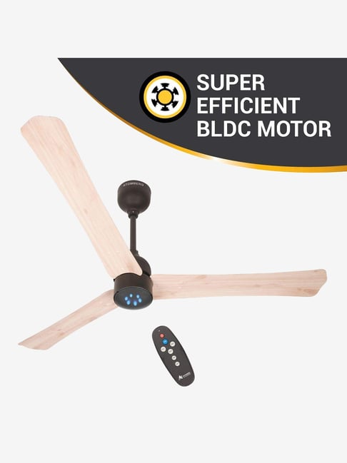 Atomberg Renesa Plus 1200 mm 3 Blades Ceiling Fan with Remote (Natural ...
