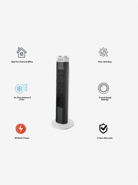 Croma CRAF0028 45W Bladeless Tower Fan (White/Black) from Croma at best ...