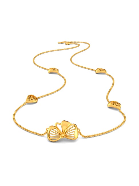 Buy Melorra 18k Gold Flower Afar Necklace for Women Online At Best ...