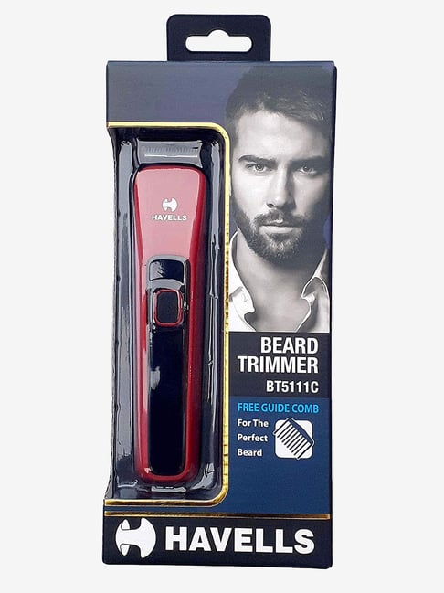 Buy Havells BT5111C Cordless Beard Trimmer For Men (Red/Black) Online ...