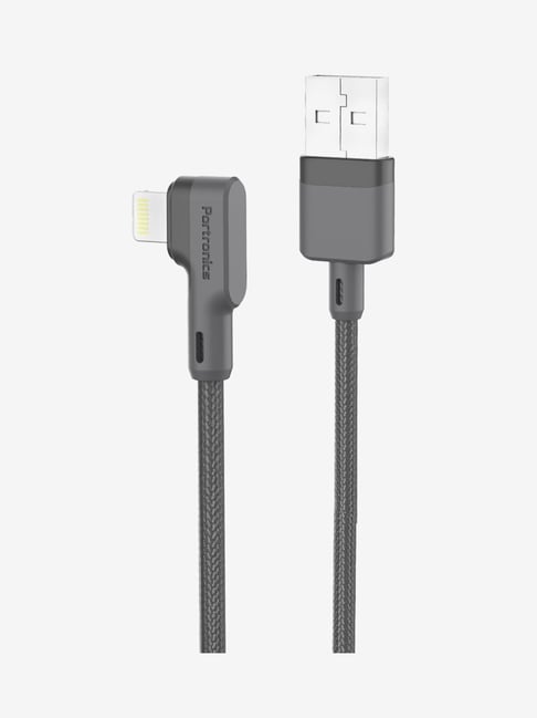 Buy Portronics Konnect L POR-1080 3A USB to Lightning Cable (Black ...