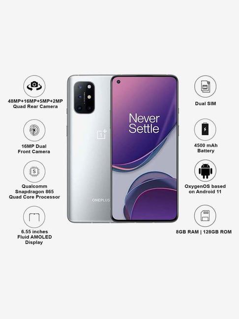 Buy OnePlus 8T 128 GB (Lunar Silver) 8 GB RAM, Dual SIM 5G Online At ...