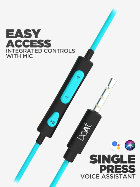 Buy boAt BassHeads 242 Wired Earphone With Mic (Blue) Online At Best ...