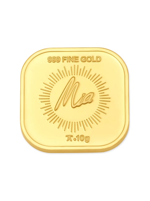 Buy Mia by Tanishq Gayatri Mantra 24k (999) 10gm Gold Coin Online At ...