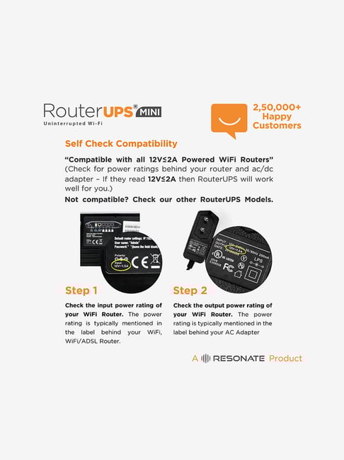 Buy Resonate CRU12V2A RouterUPS Power Backup for Wi-Fi Router - UPS for ...