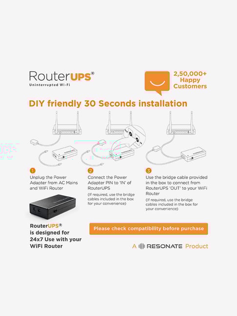 Buy Resonate CRU12V2A RouterUPS Power Backup for Wi-Fi Router - UPS for ...