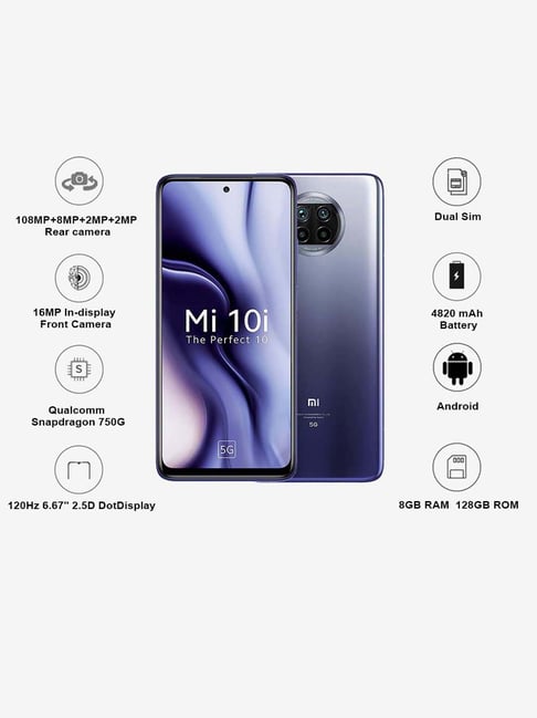 Buy Mi 10i 128 GB (Atlantic Blue) 8 GB RAM, Dual SIM 5G Online at Best ...