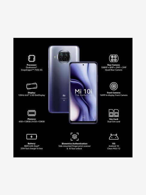 Buy Mi 10i 128 GB (Atlantic Blue) 8 GB RAM, Dual SIM 5G Online at Best ...