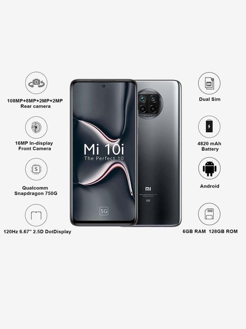 Buy Mi 10i 128 GB (Midnight Black) 6 GB RAM, Dual SIM 5G Online At Best ...