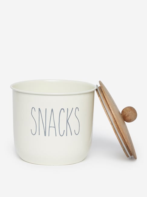 Buy Westside Home Off White Snacks Canister Online at Best Prices ...