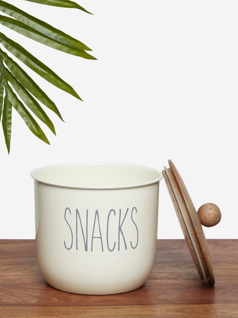 Buy Westside Home Off White Snacks Canister Online at Best Prices ...