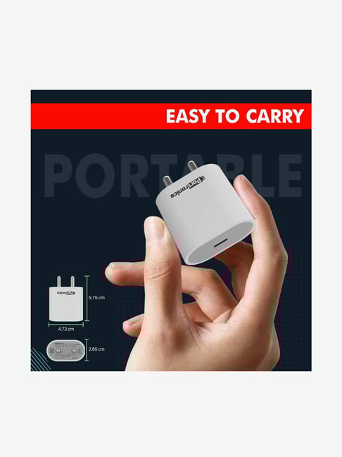 Buy Portronics 20 Type C 20W Fast PD/Type C Adapter Charger (White ...