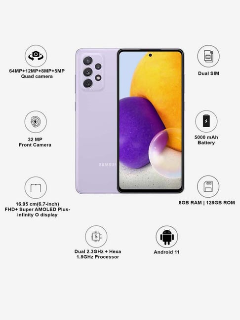 Buy Samsung Galaxy A72 128 Gb Awesome Violet 8 Gb Ram Dual Sim 4g