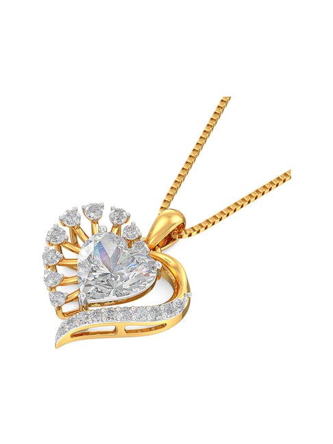 Buy Joyalukkas 18k Gold & Diamond Pendant with Chain for Women Online ...