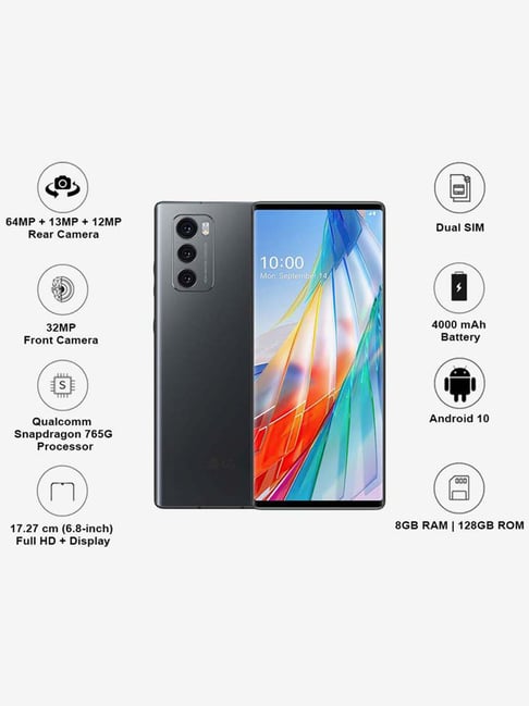Buy LG Wing 128 GB (Aurora Gray) 8 GB RAM, Dual SIM 5G Online at Best ...