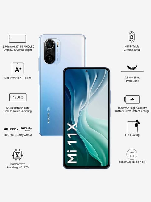 Buy Mi 11X 128 GB (Celestial Silver) 8 GB RAM, Dual SIM 5G Online at ...