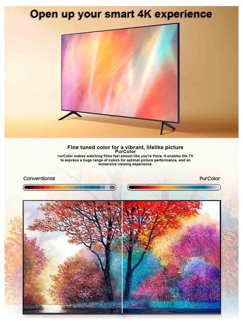 Buy Samsung 125 cm (50 Inches) Smart 4K Ultra HD LED TV AU7500 50AU7500 ...