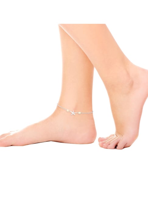 Buy Mia by Tanishq 92.5 Sterling Silver Star light Anklet for Women ...