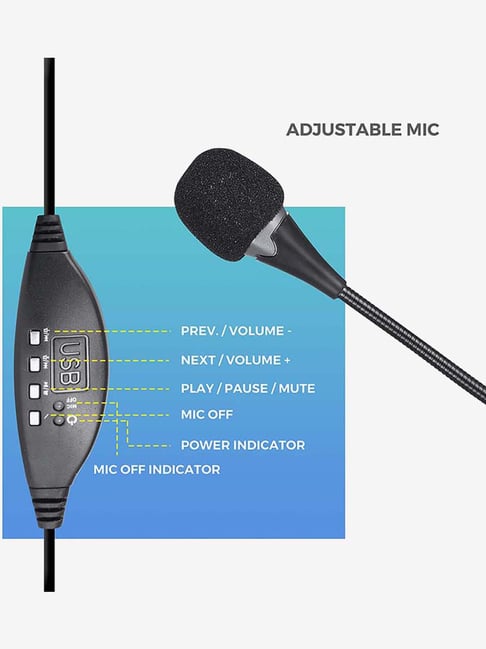 Buy Zebronics Zeb-Supreme USB Wired On-Ear Headphone with Mic Online At ...