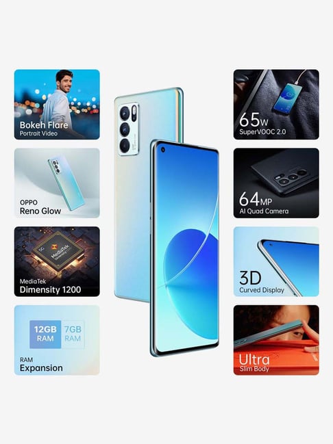 Buy OPPO Reno 6 Pro 256 GB (Aurora) 12 GB RAM, Dual SIM 5G Online At ...