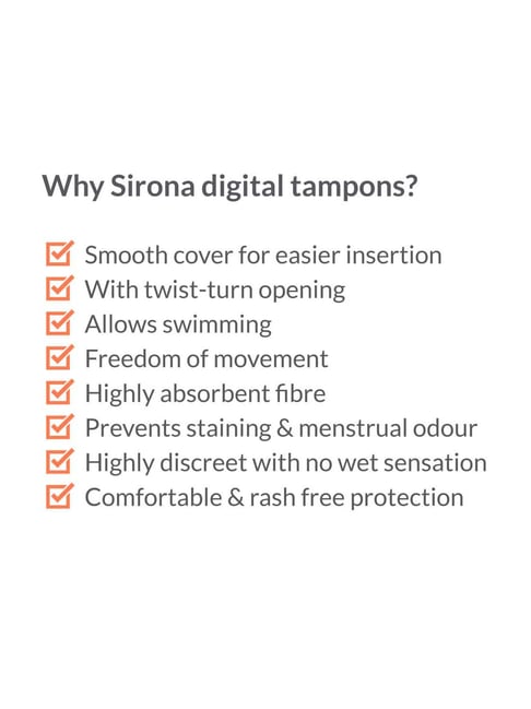Buy Sirona Digital Tampon -Super Plus Heavy Flow - 20 Pcs Online At ...