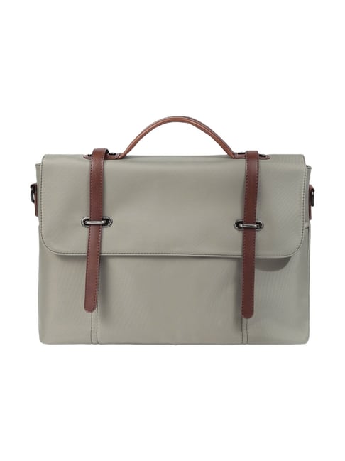 Buy Scarters Retro Matt Grey Leather Medium Messenger Bag Online At ...