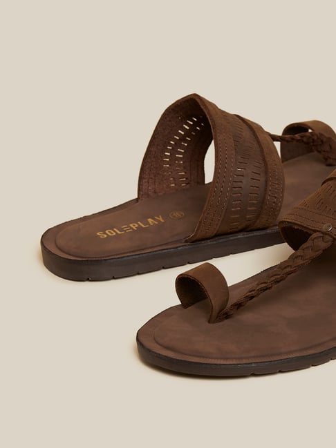 Buy SOLEPLAY by Westside Brown Kolhapuri Sandals Online at best price ...
