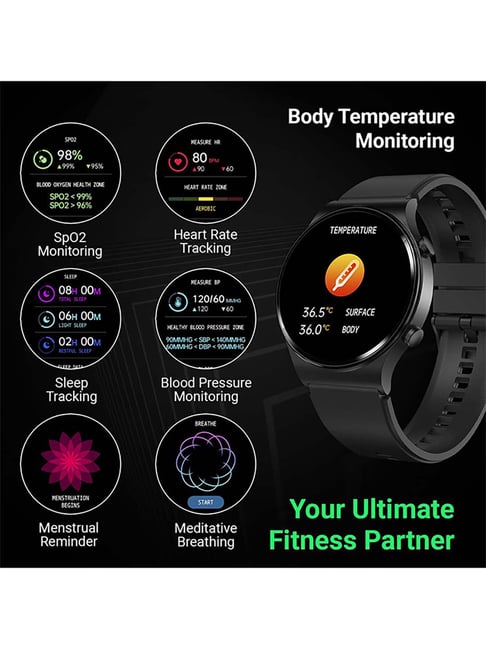 Buy Fire-Boltt 360 Pro BSW017 SpO2 Smartwatch (Black) Online At Best ...